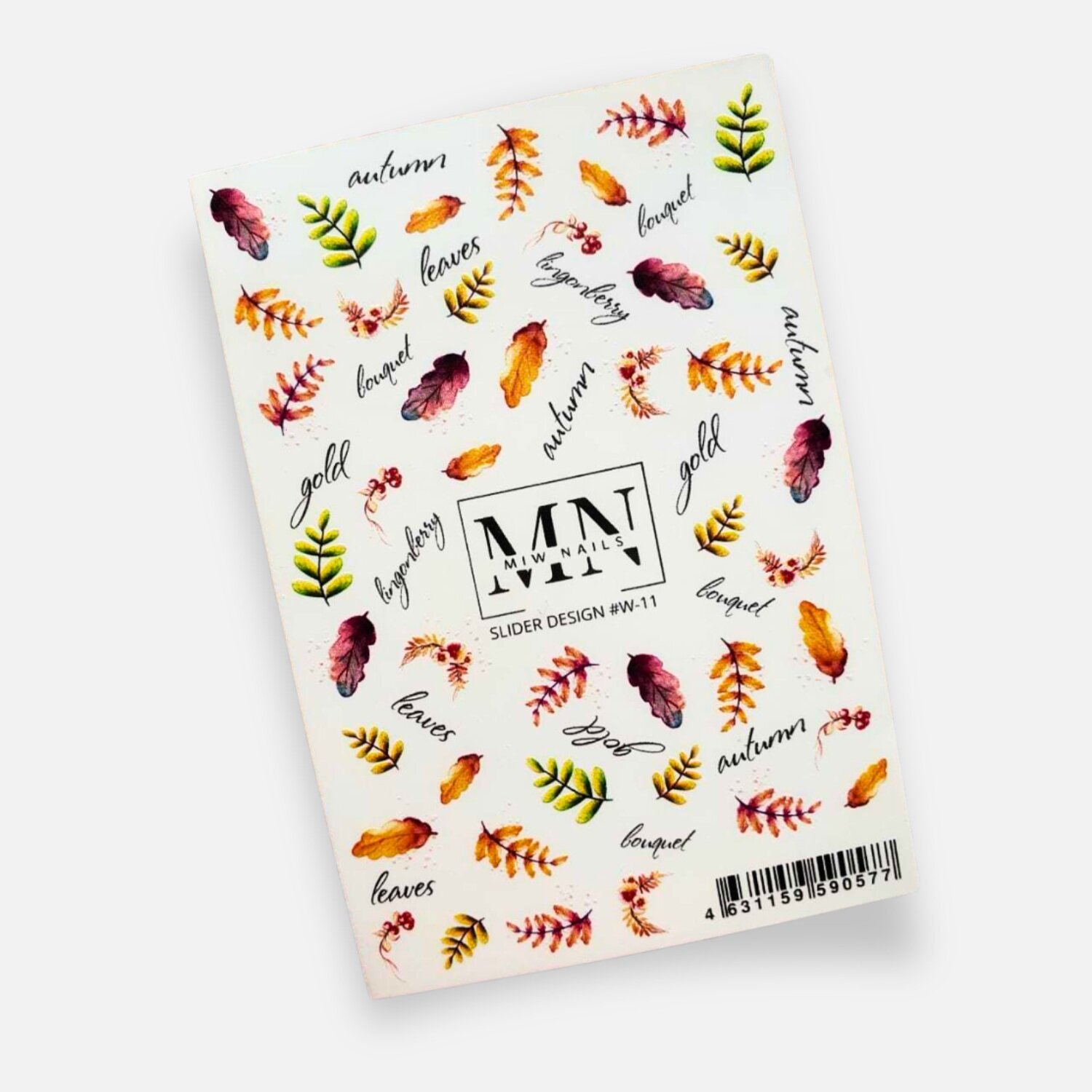 Слайдер-дизайн Miw Nails W-11 Осенняя коллекция для дизайна ногтей