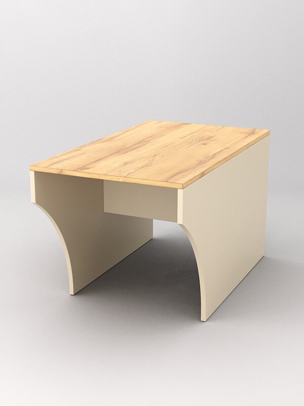 Скамейка для раздевалок "тренер" №1, Крем Вайс и Дуб Золотистый