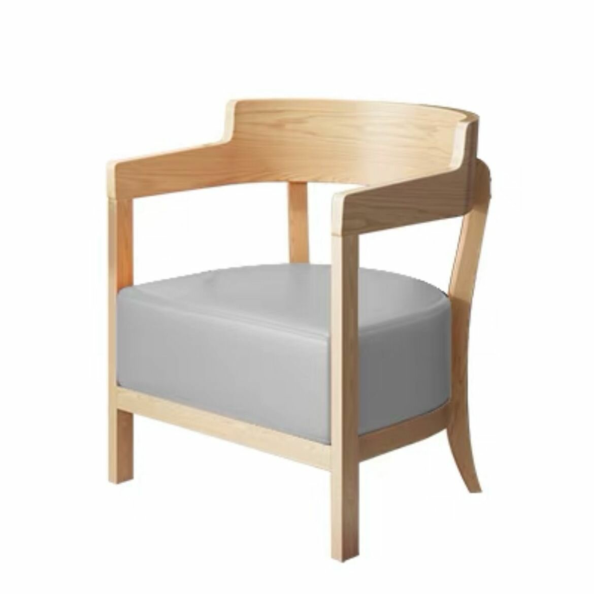 Деревянное кресло с мягкой обивкой