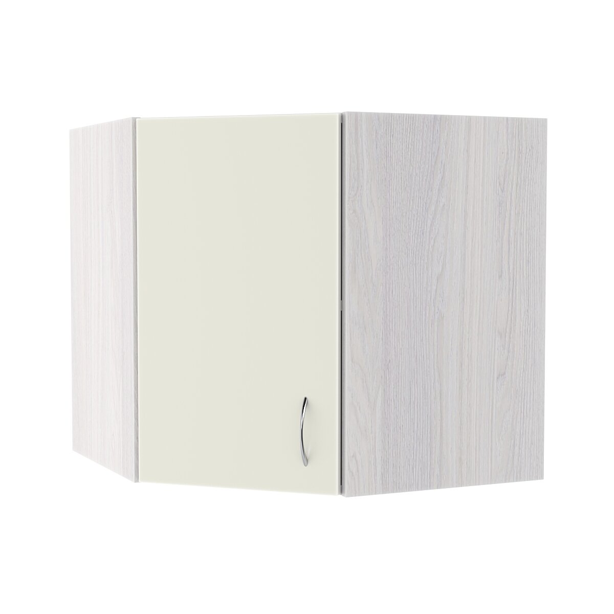 Кухонная антресоль №7 угловая настенная, Ясень Анкор и Белый. Производитель товара - компания Westcom.