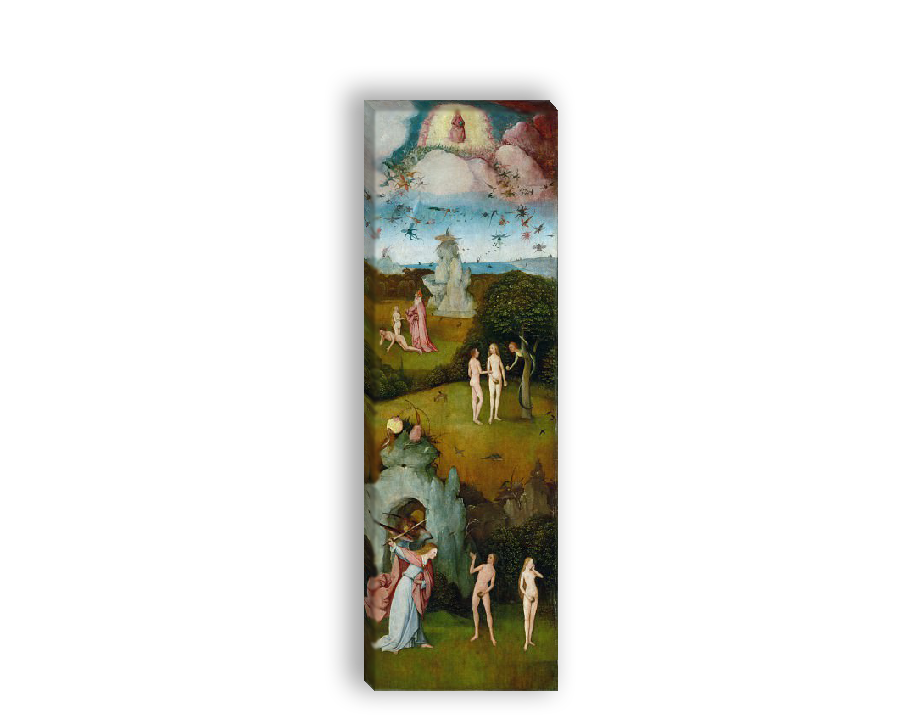 "Воз сена. Рай", Босх, И, картина для интерьера (репродукция) (27х83 см / на подрамнике)