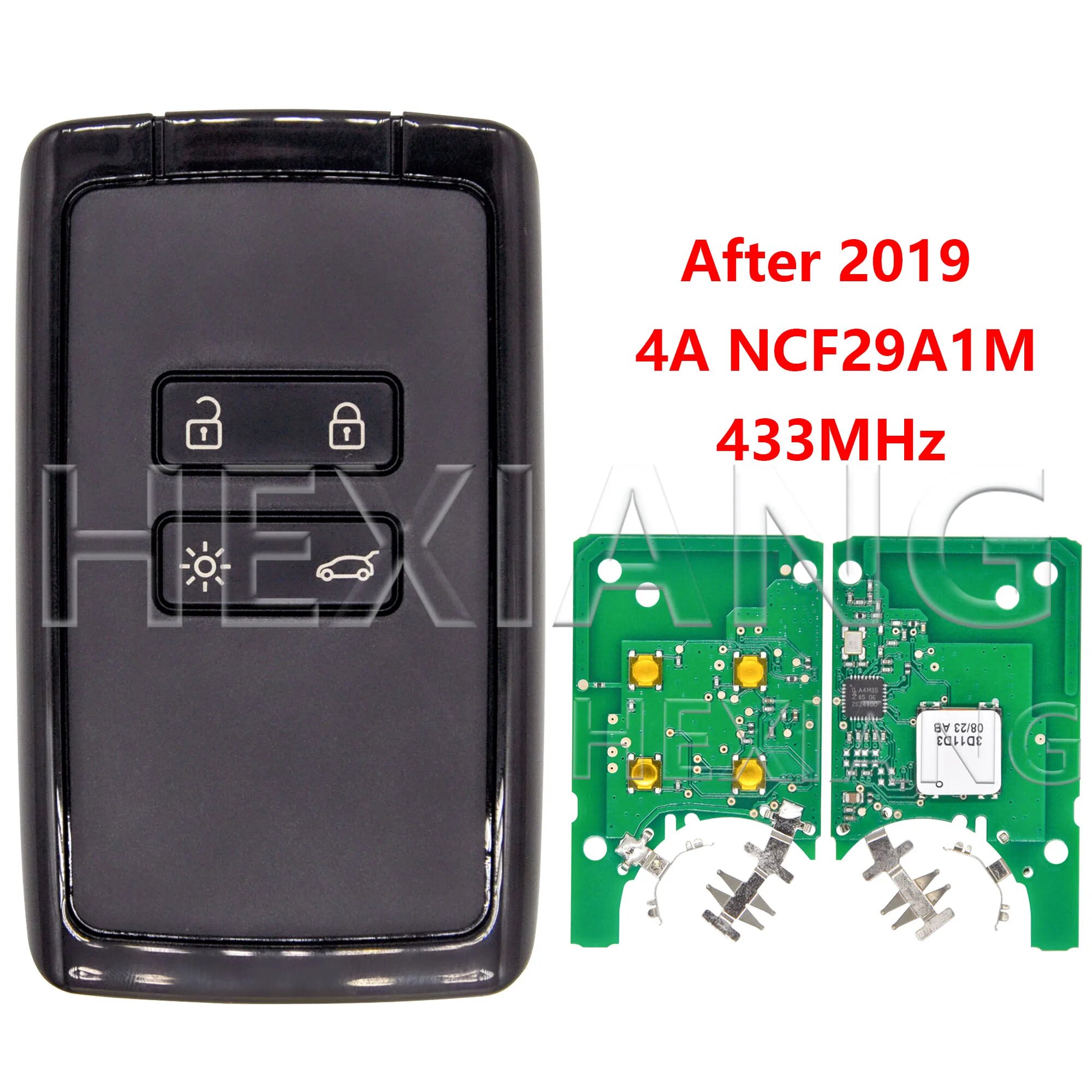 Дистанционный ключ 4A NCF29AxM 433MHz для Renault (After 2019)