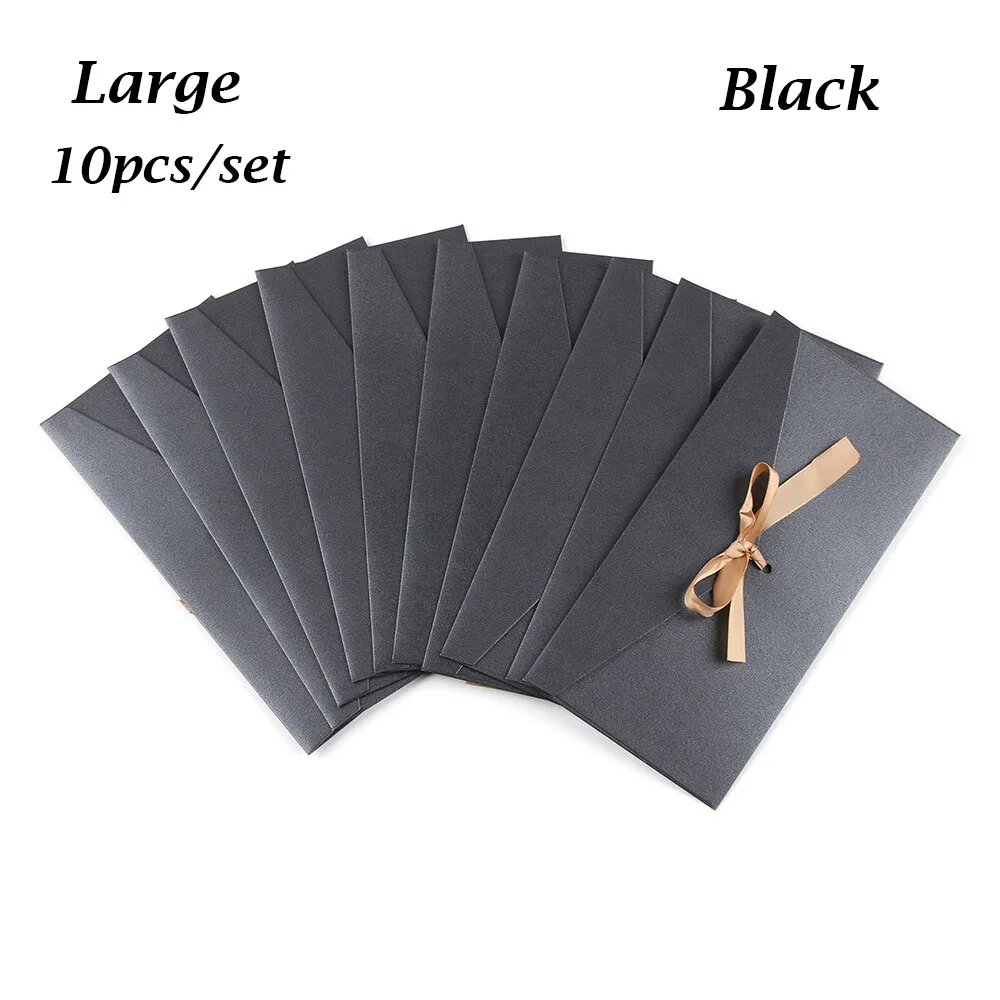 Ретро конверты из крафтовой бумаги с перламутром 22x10.8 cm