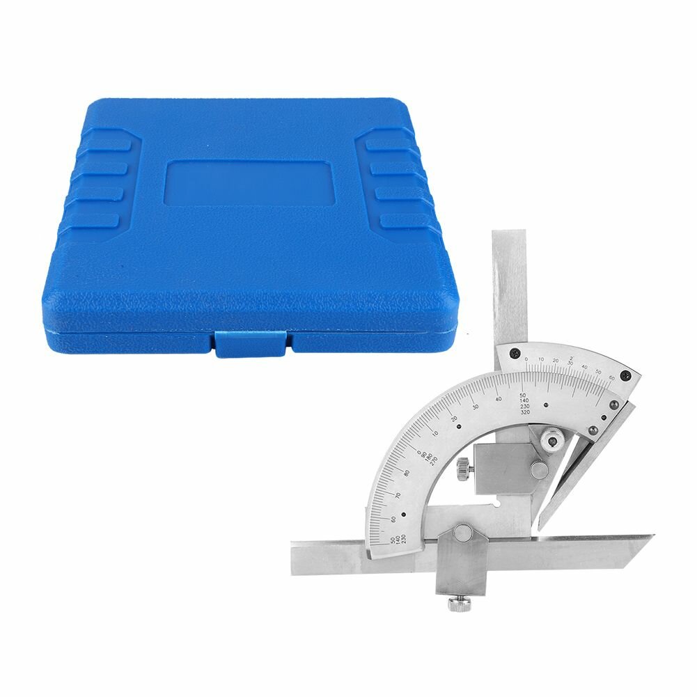 Универсальный угломер из углеродистой стали 0-320 , линейка с тонким углом, транспортир, инструмент для точного измерения