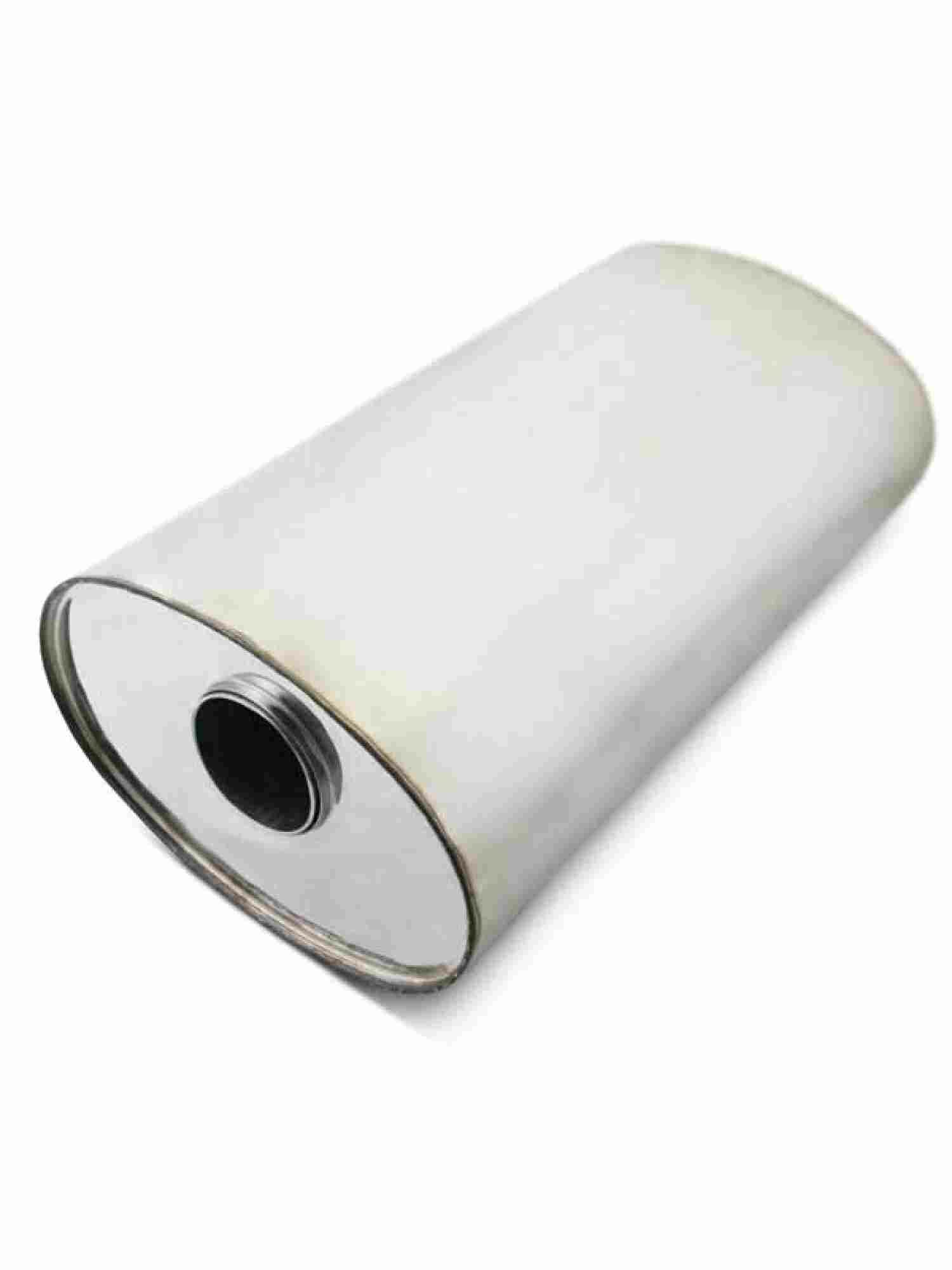 Глушитель «belais» прямоточный со смещением, вход Ø51 мм - выход Ø51 мм, овал 145*220 мм, длина 350 мм (нержавеющая сталь) belais #19811