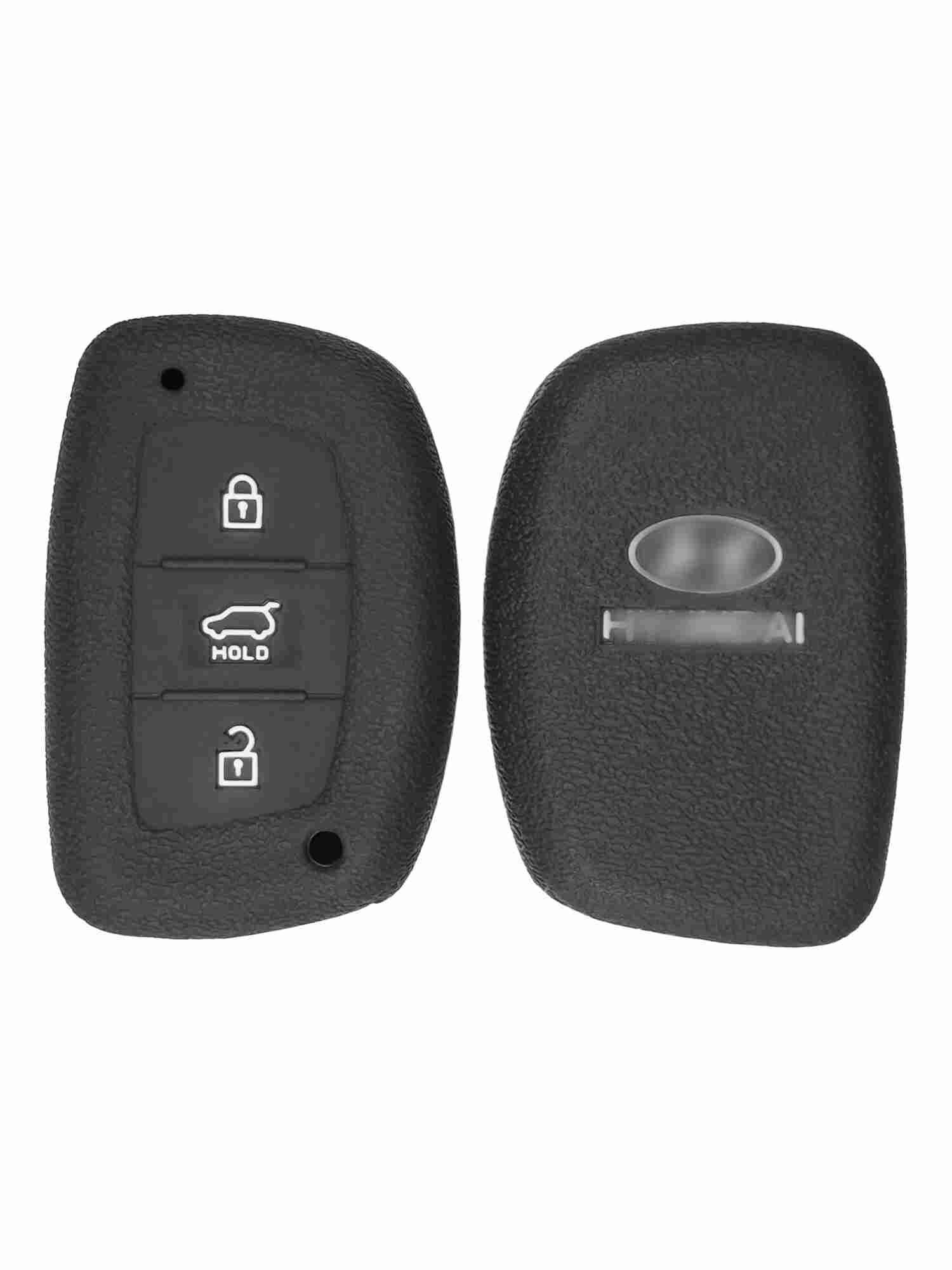 Чехол на ключ силиконовый для Hyundai Elantra, Tucson, Sonata (чёрный) belais #22028