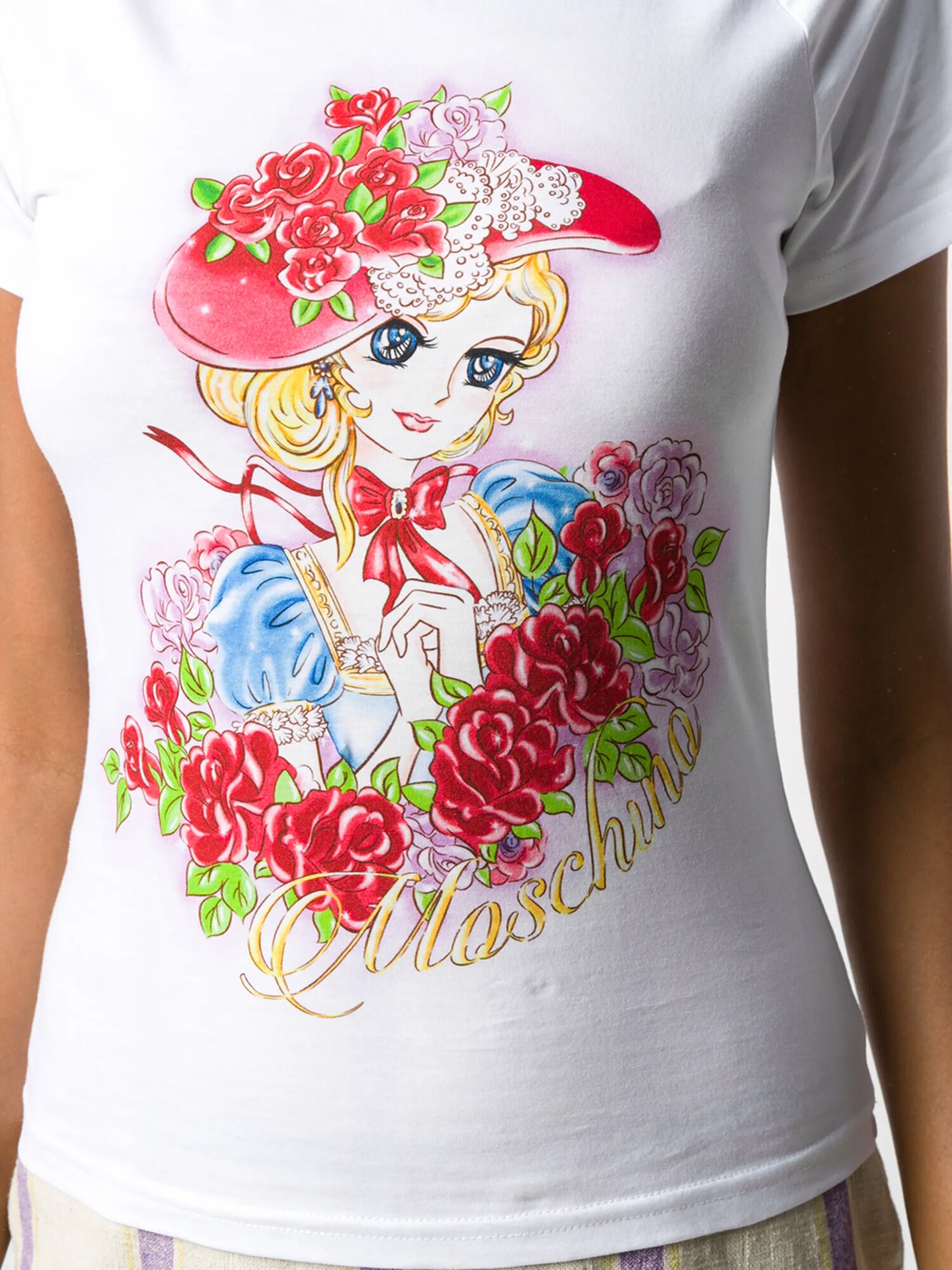 Футболка MOSCHINO, размер XS, белый — фото 1