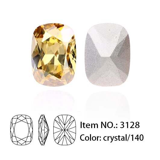 Кристаллы стразы овальные большие 13X18mm-12PCS, CGL 140