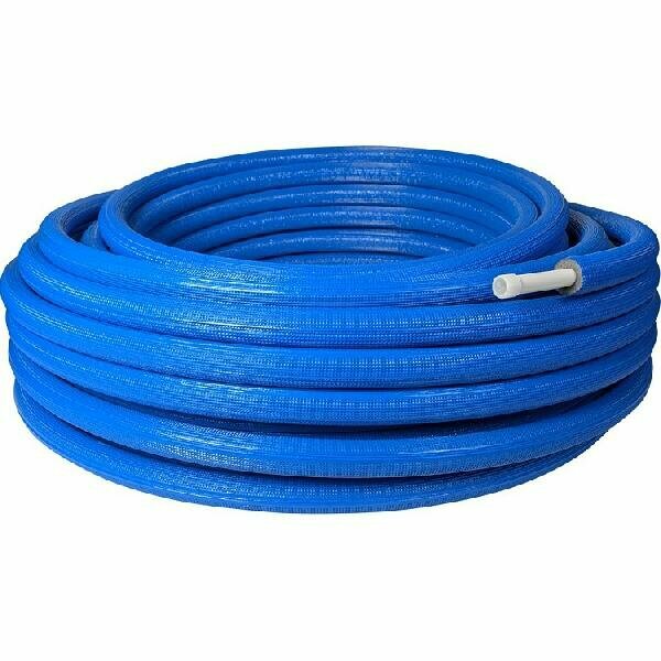 Труба STOUT 16х2,2 (бухта 100 метров) PEX-a из сшитого полиэтилена с кислородным слоем, серая в теплоизоляции (синяя) SPI-0004-001622