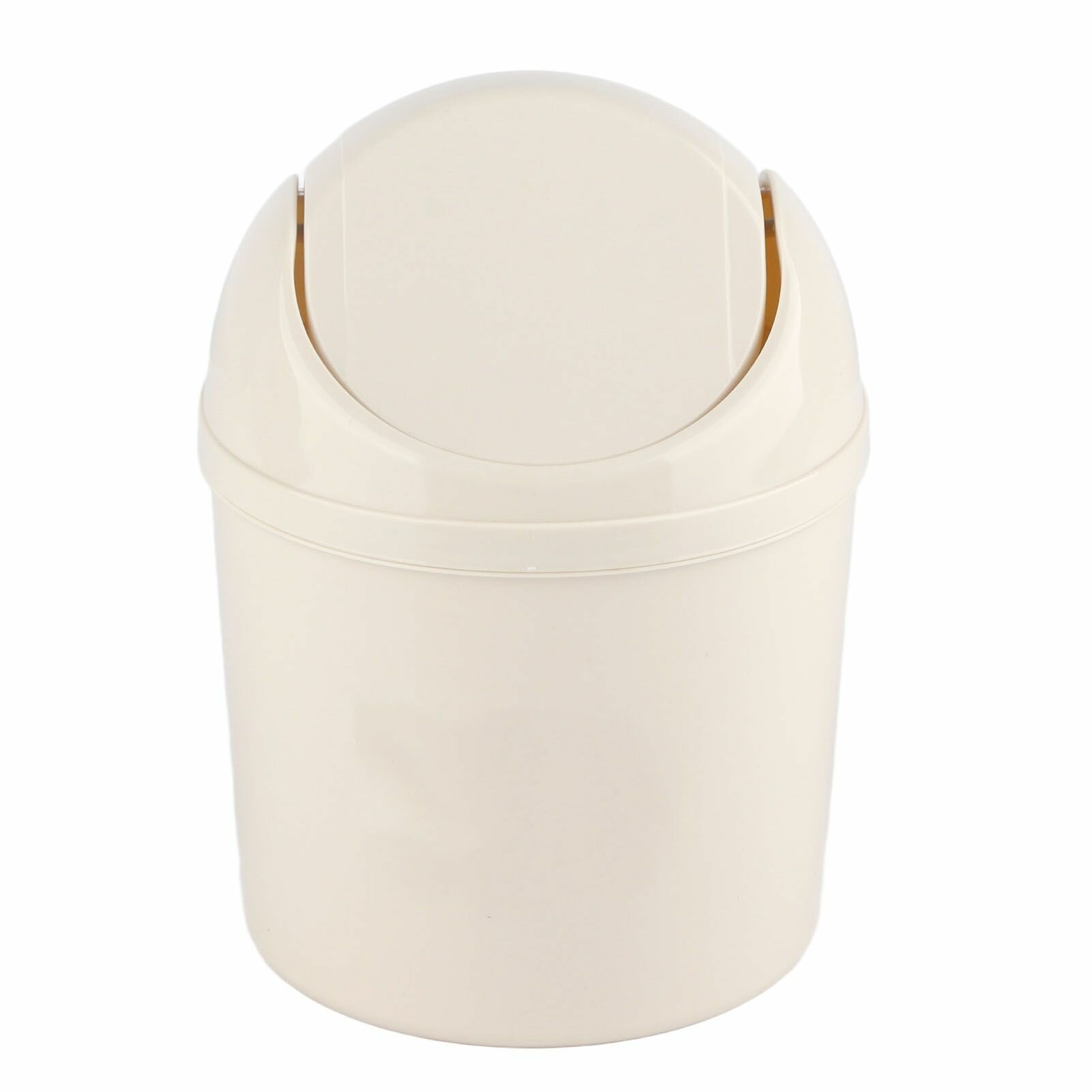 Мини-настольное мусорное ведро для мусора с крышкой белого цвета