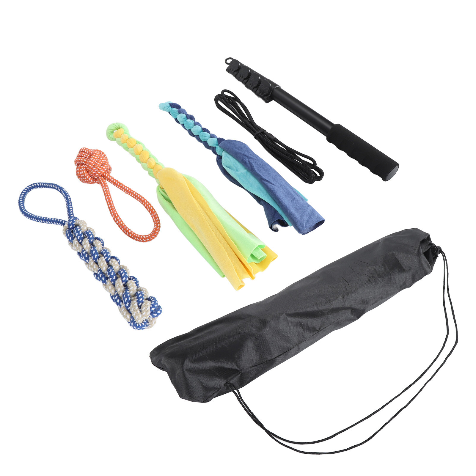 Интерактивная игрушка для флирта, забавная собака, выдвижная палочка для флирта, палочка для флирта из алюминиевого сплава с приманкой для тренировок