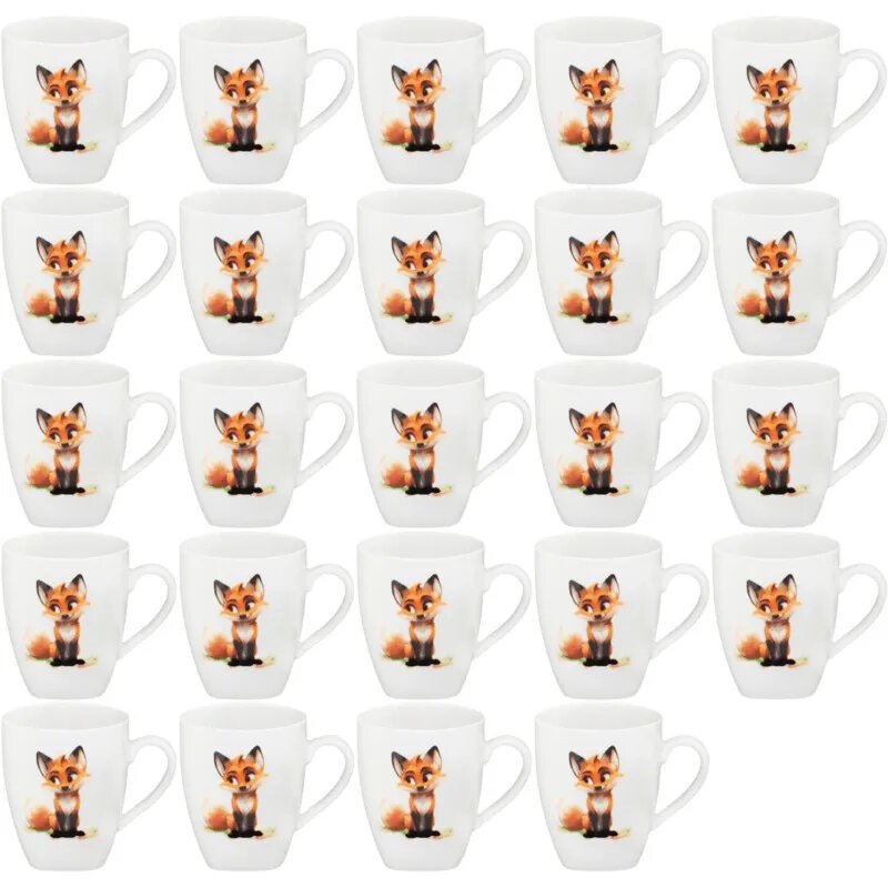 Кружка 210 мл Глория Лисичка 24 шт/уп Дулевский фарфоровый завод 2219568 126852