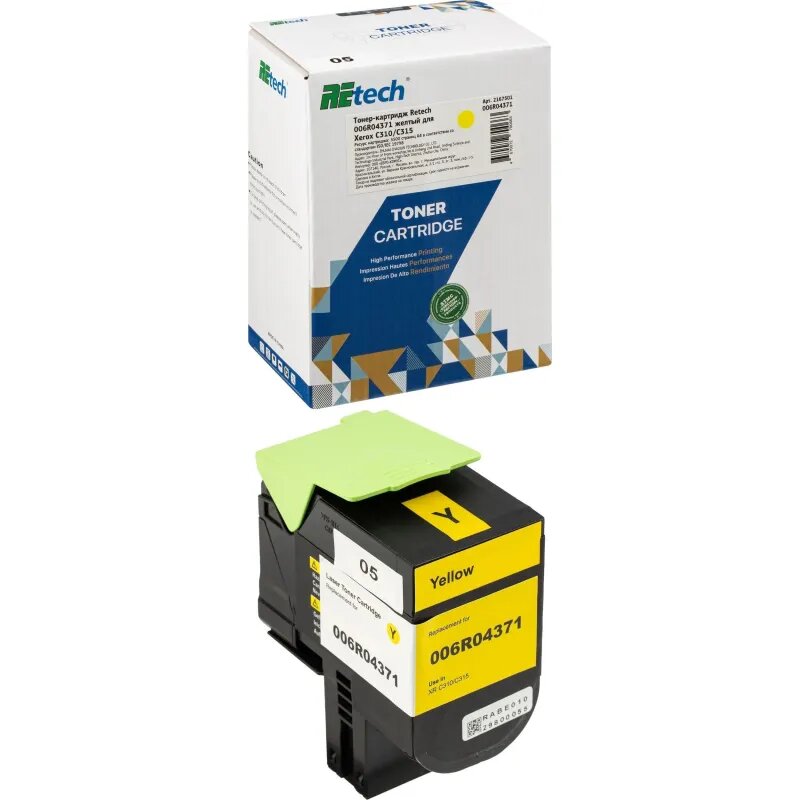Тонер-картридж Retech 006R04371 жел. для Xerox C310/C315 2167501