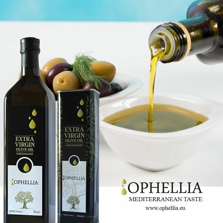 Масло оливковое Ophellia, Extra Virgin, натуральное, нерафинированное, без ГМО, 3л