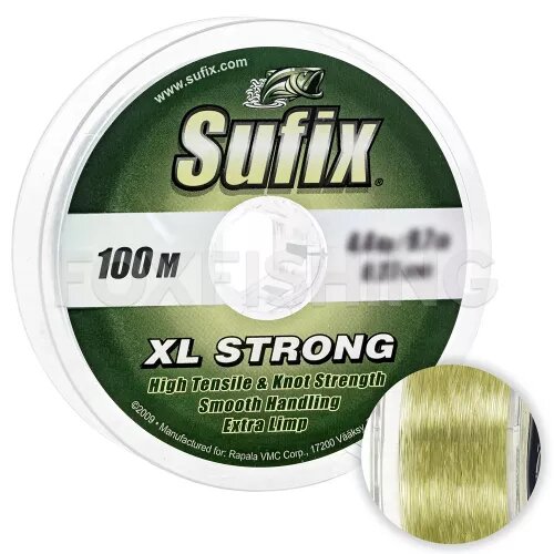 Леска Sufix Xl Strong 0,4мм. 13кг. 100м. /зелено-лимонный