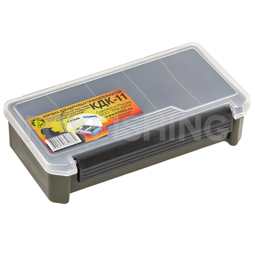Коробка рыболовная Три Кита Box КДК-11 хаки 19x10x4,5см.