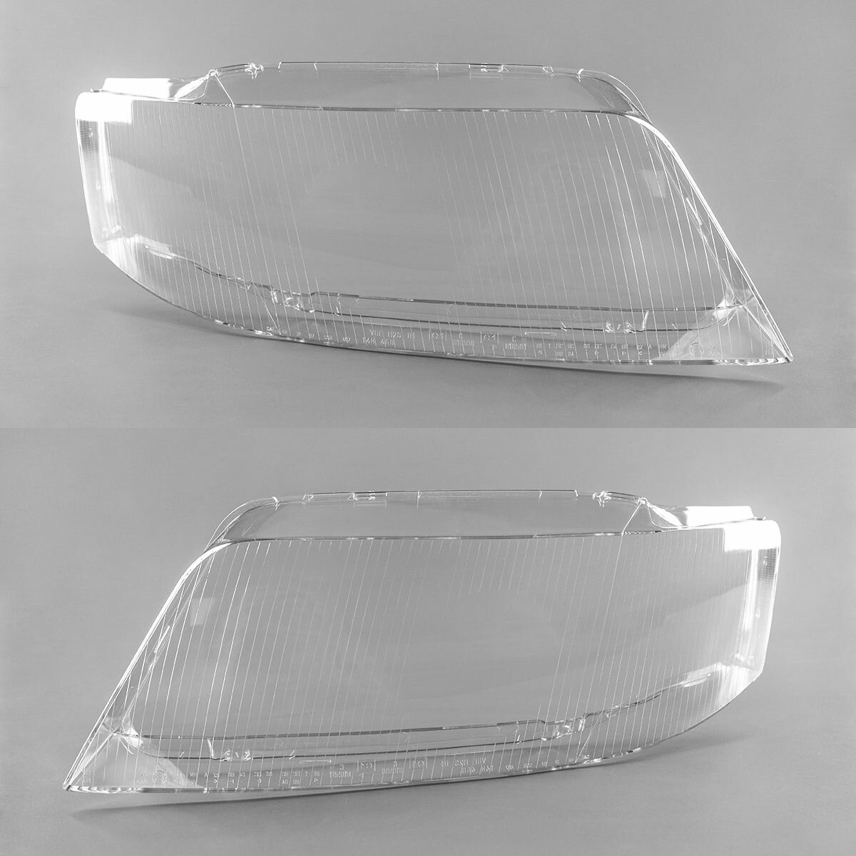 Стекла фар для Audi A6 C5 (1997-2001), комплект, поликарбонат