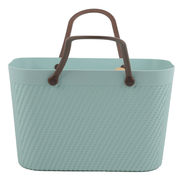 Корзина-сумка TODELIA 40х19х25см 14,5л пластик, ТПР-резина голубая