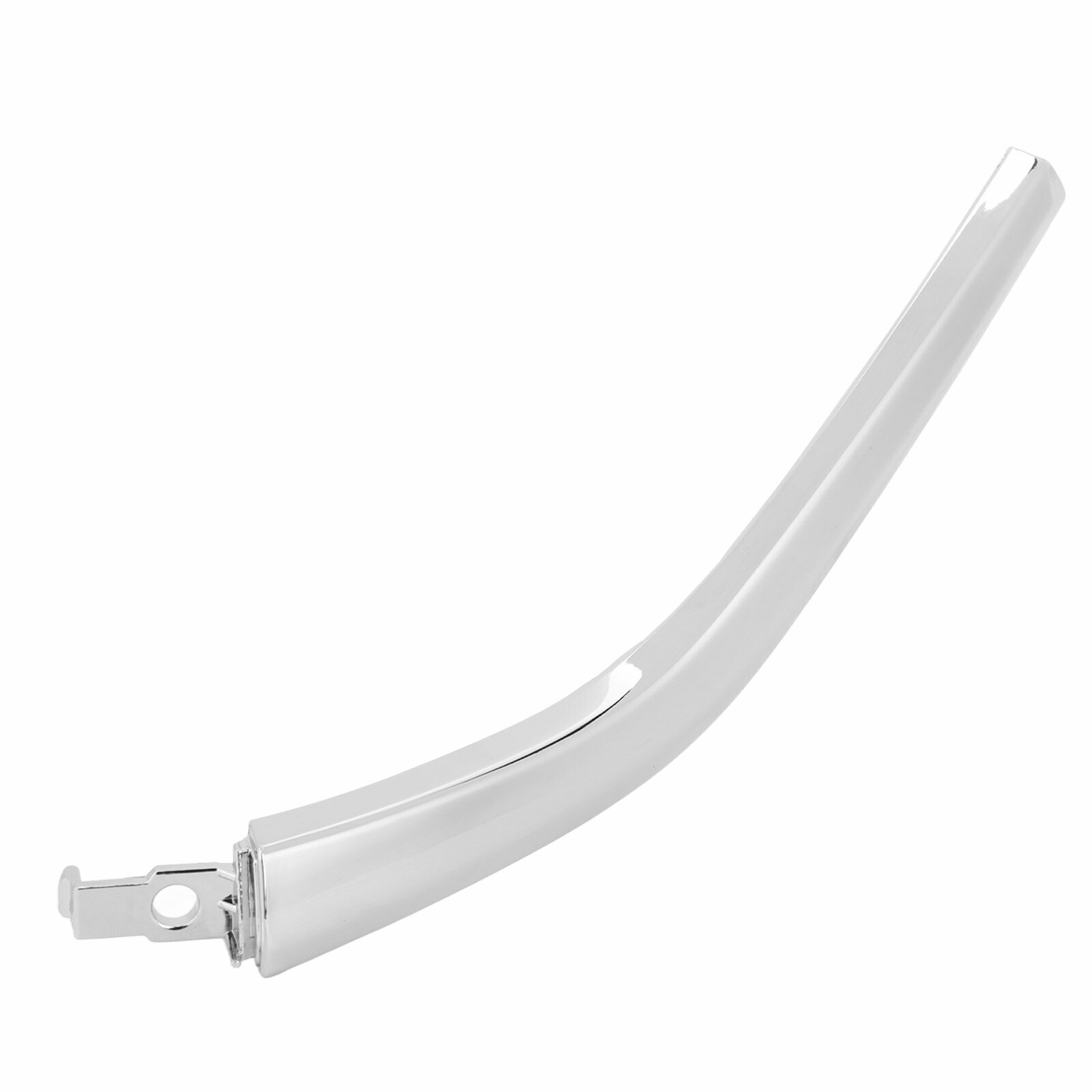 Верхняя хромированная глянцевая накладка на бампер переднего бампера для Mitsubishi Outlander 2016-2020, левая, артикул 6407A141.