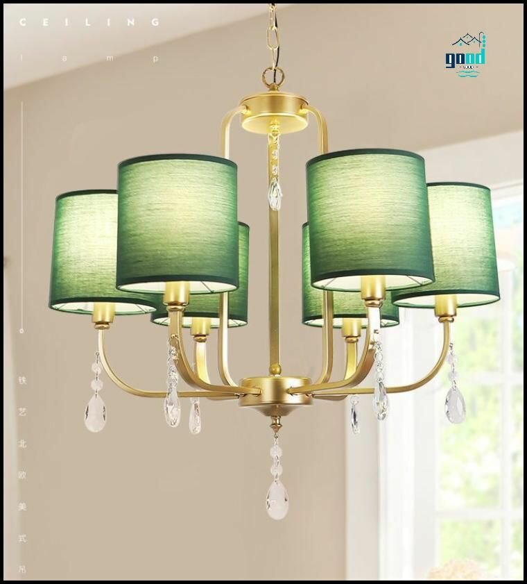 6 зеленых люстр E27-good value -jua