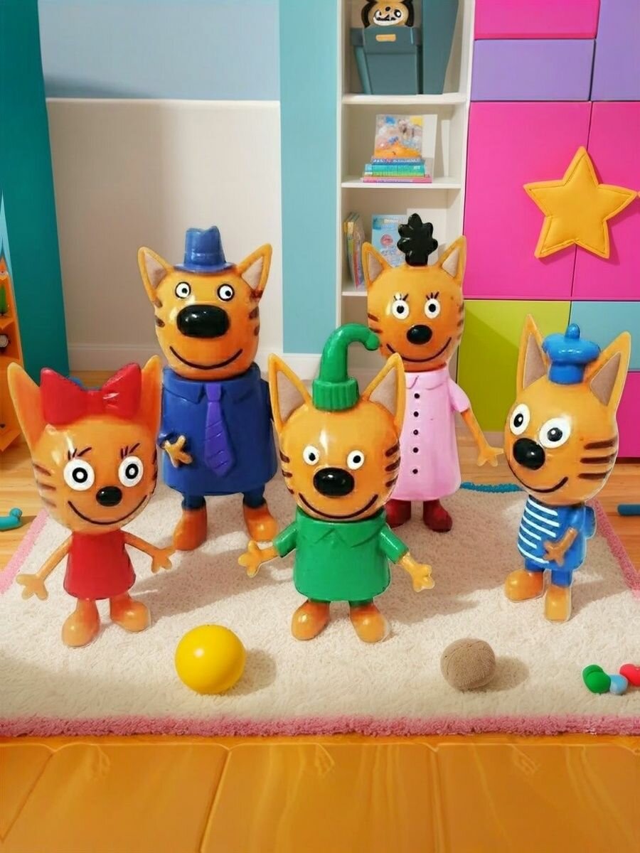 Фигурки три кота; история игрушек фигурки