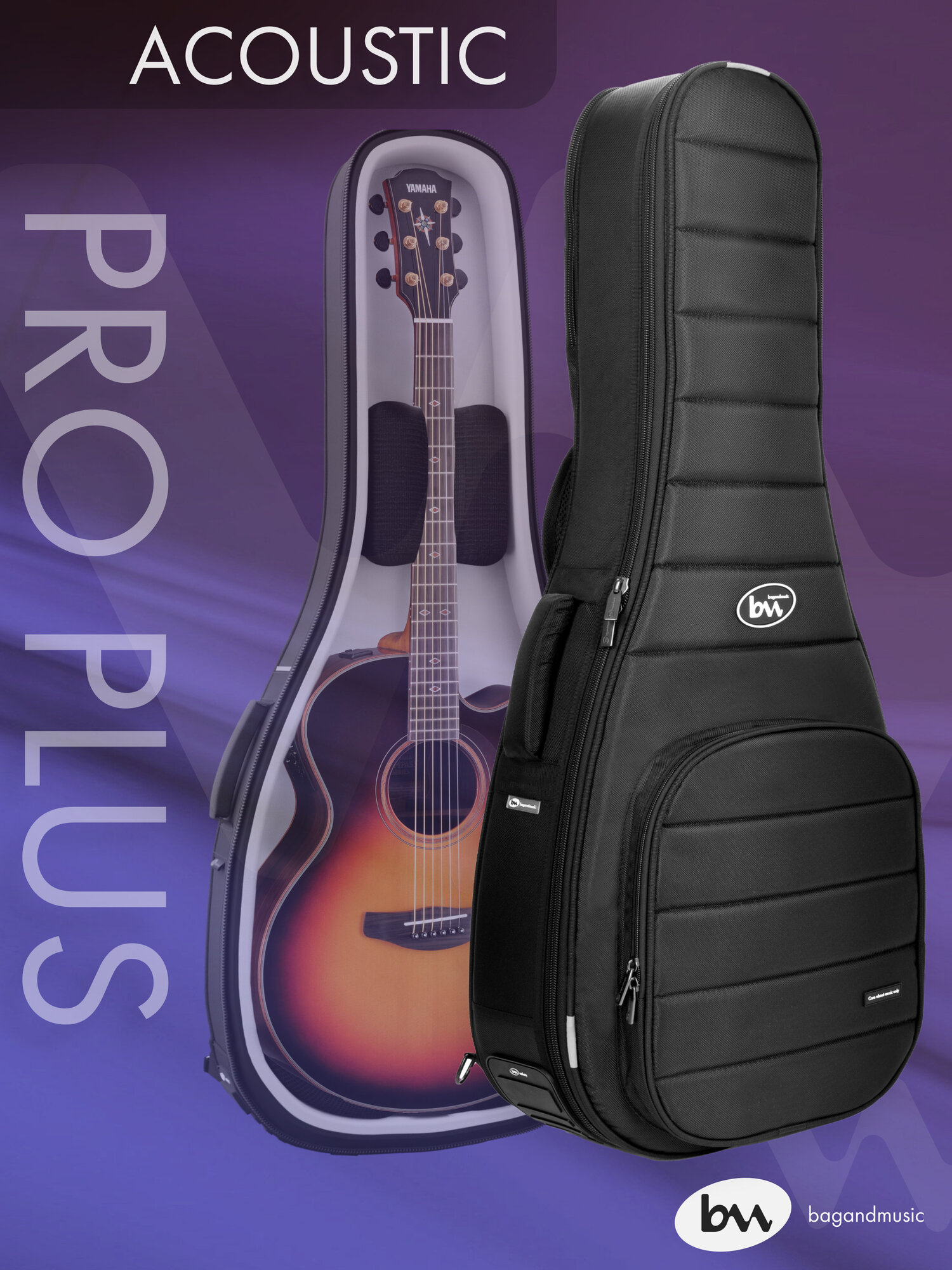 Чехол для акустической гитары BAG&music Acoustic PRO Plus (полужесткий, черный)