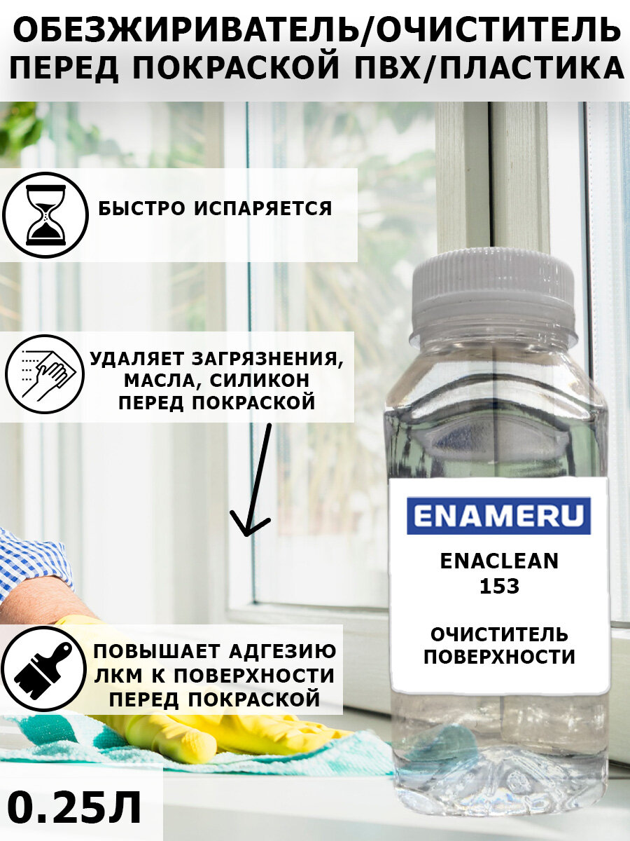 Очиститель / Обезжириватель Усиленный для пластика, ПВХ Энамеру 0.25л