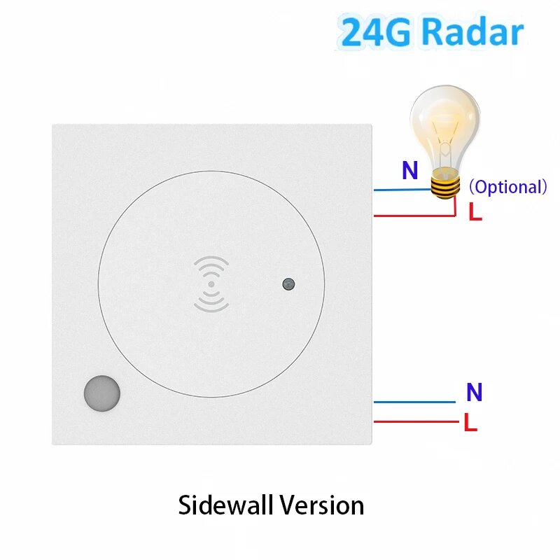 Датчик движения GDVONE 24G Radar Microwave Zigbee, Sidewall version