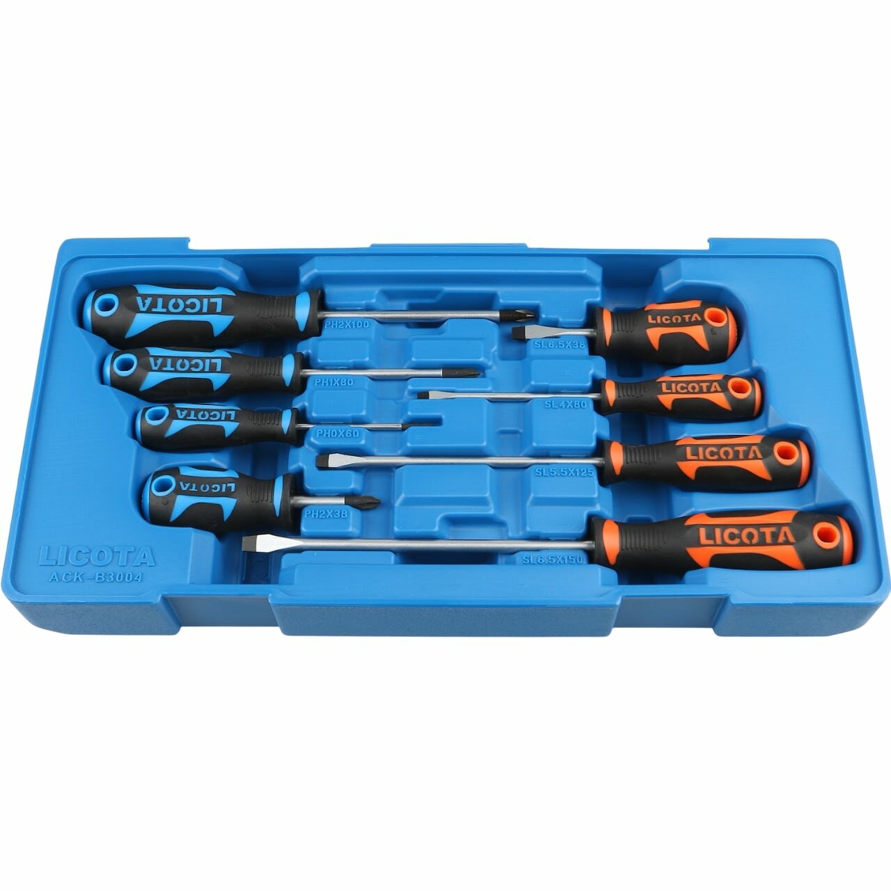 Licota ACK-B3004 Набор отверток, 8 пр, в ложементе-кейсе