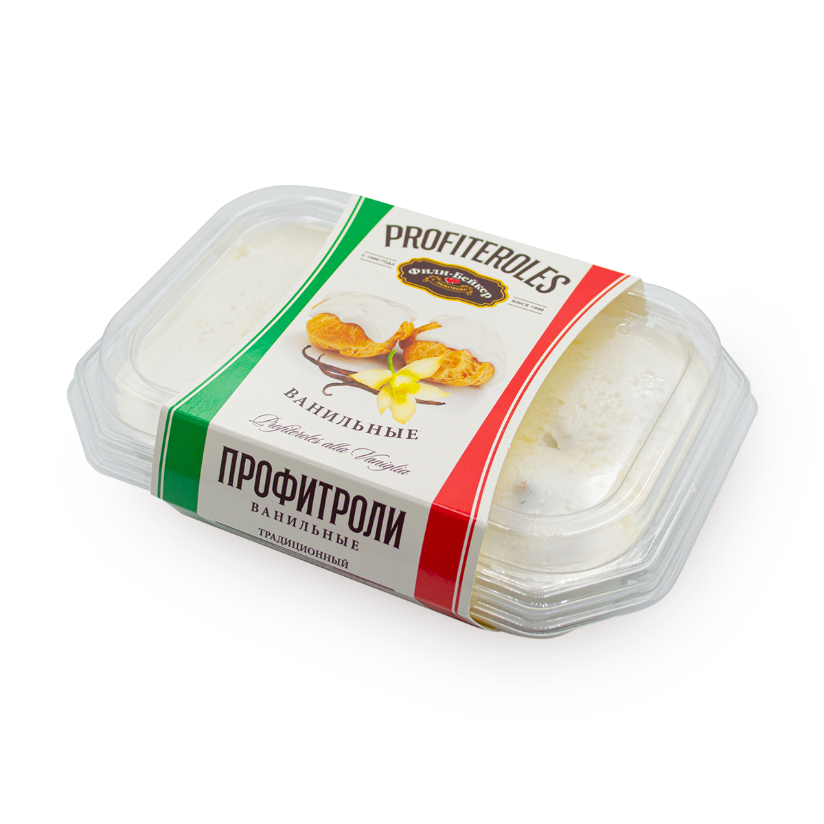 Профитроли Фили-Бейкер, ванильные, 150 г, в пластиковой коробке