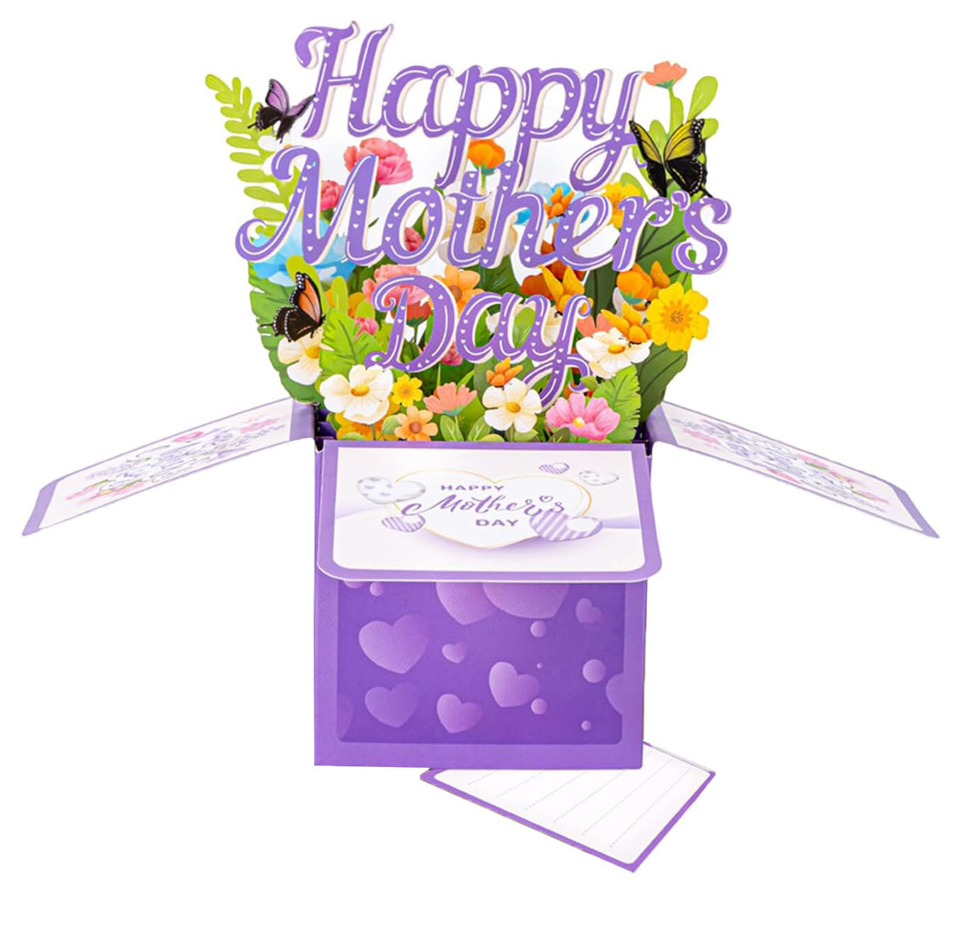 3D открытка на День матери С Днем матери 3D букет цветов с конвертом Поздравительная 3D открытка на День матери Объемная открытка на День матери Подарок для жены, мамы, бабушки, тети, дочери