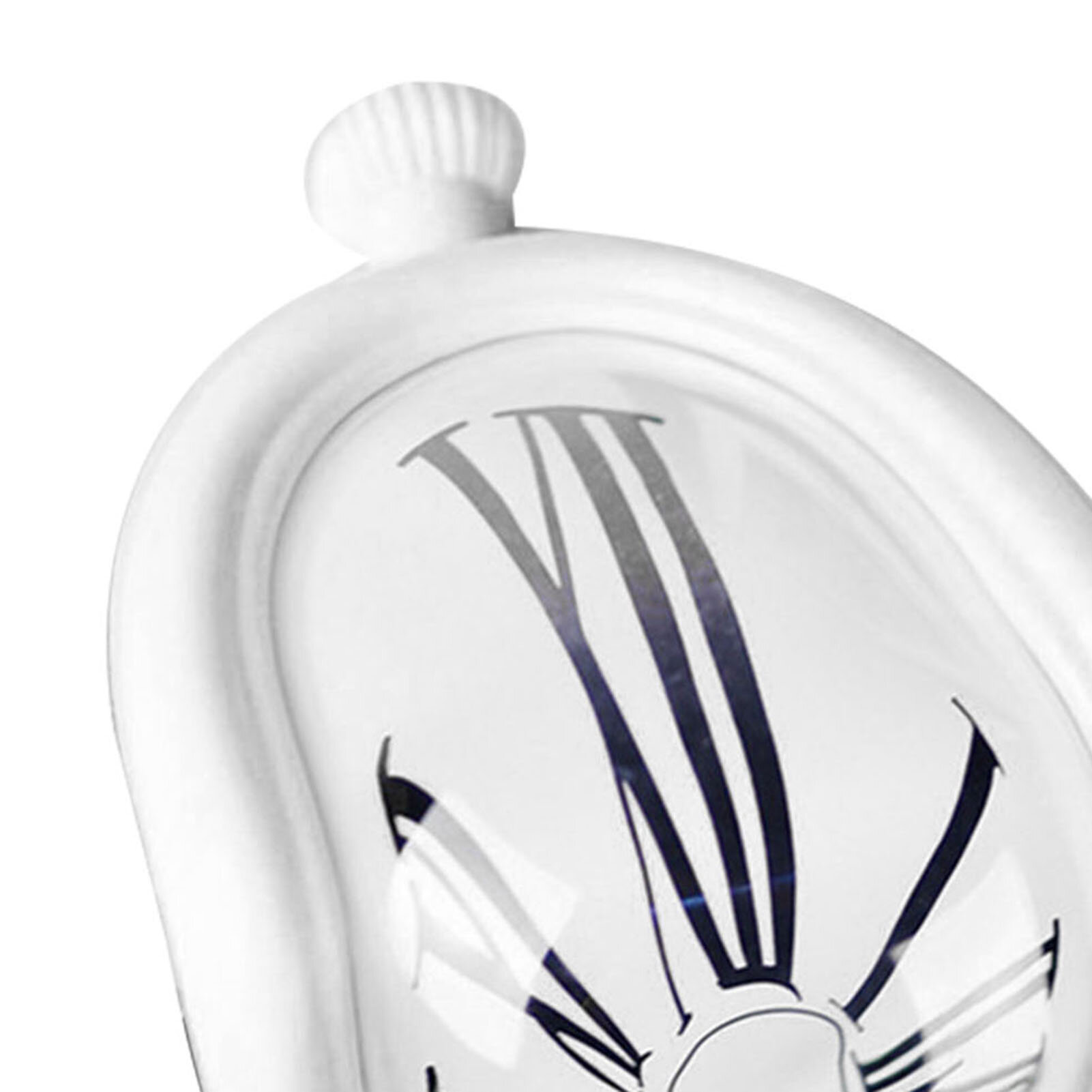 Плавящиеся часы, пластиковые ретро-декоративные гальванические металлические краски, настольные часы для офиса, белые