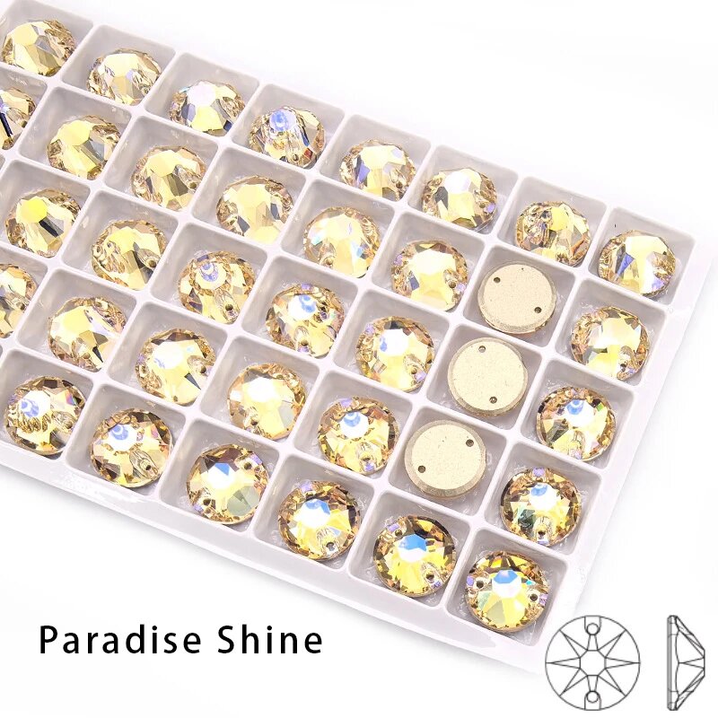 Стразы стеклянные K9 8mm Paradise Shine