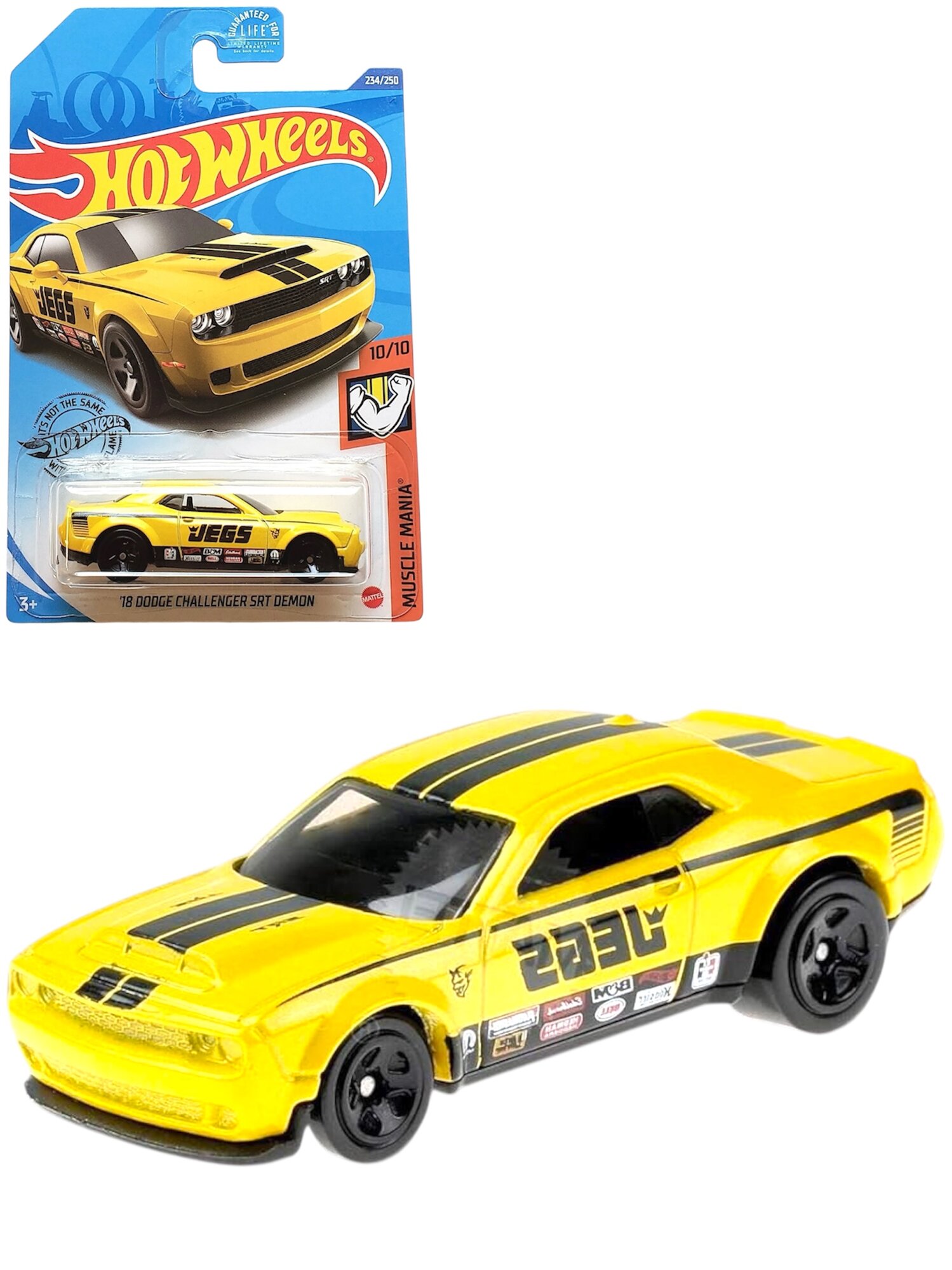 Машинка Hot Wheels Dodge Challenger SRT Demon, коллекционная, метал/пластик, 1/64 длина 7 см TJ