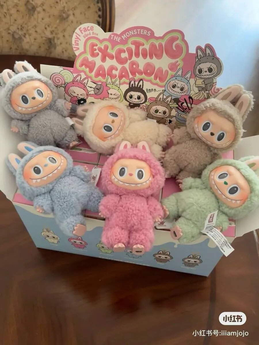 Игрушка-сюрприз "LABUBU EXCITING MACARON", мягкая, во всех цветах радуги — фото 1