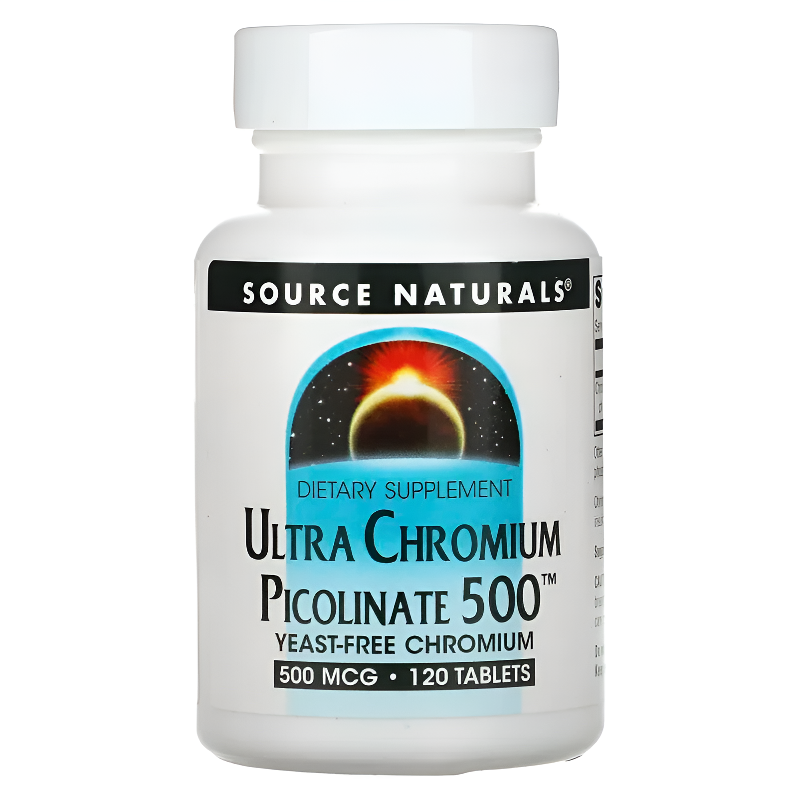 Source Naturals, ультра пиколинат хрома 500, 500 мкг, 120 таблеток