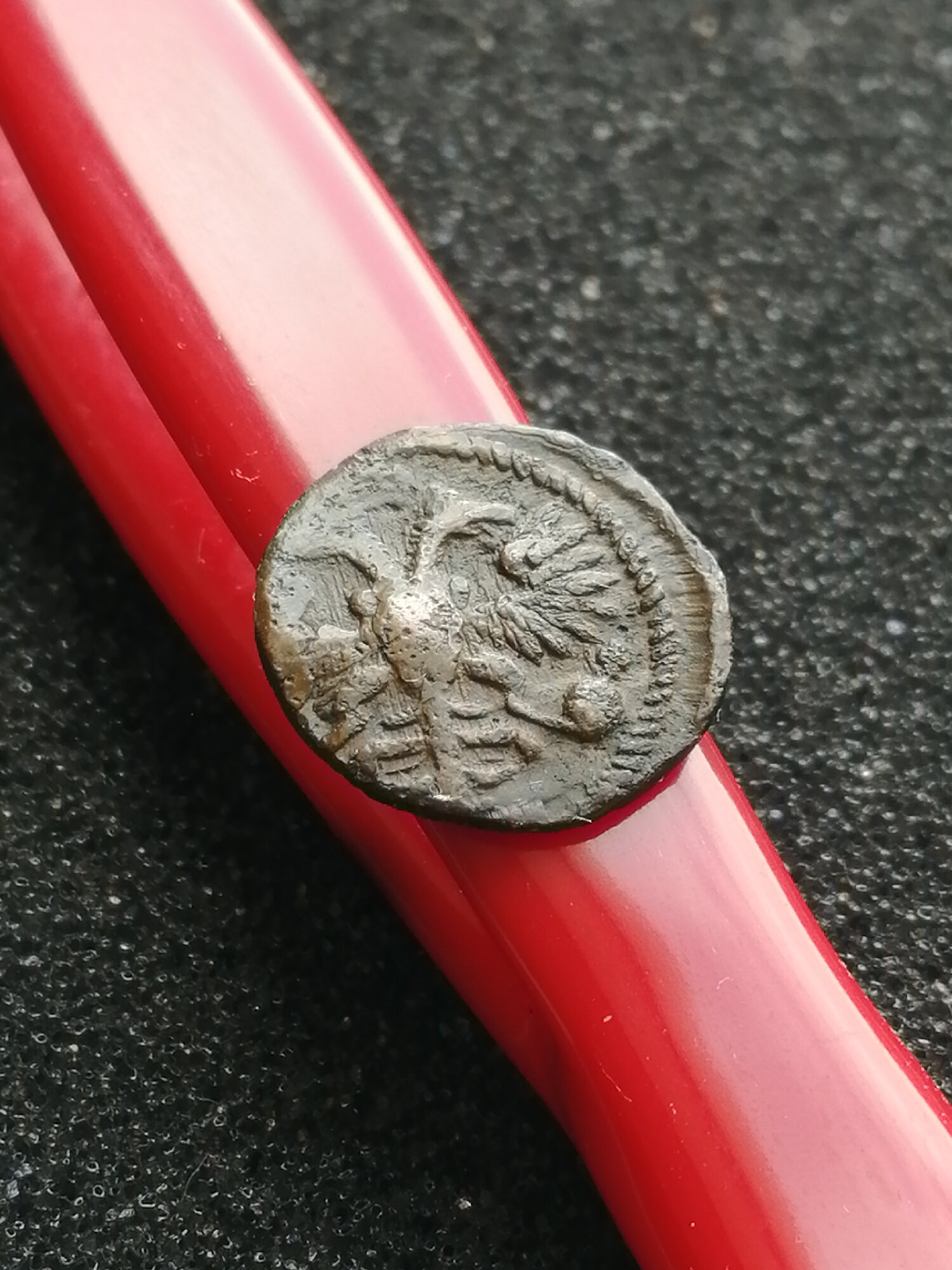 Полушка 1721 г. ВРП . Петр I . Подлинная редкая царская тиражная монета . "ВСЕA РОСIИ ПОВЕЛIТЕЛЬ" . Российская Империя . Пётр Алексеевич, Великий . ( 1/4 копейки ), Медь . нумизматика. №549