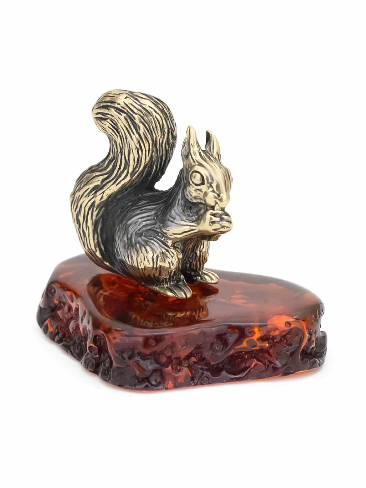 Сувенирная фигурка - Белочка, Балтийский Янтарь, 2,5 см