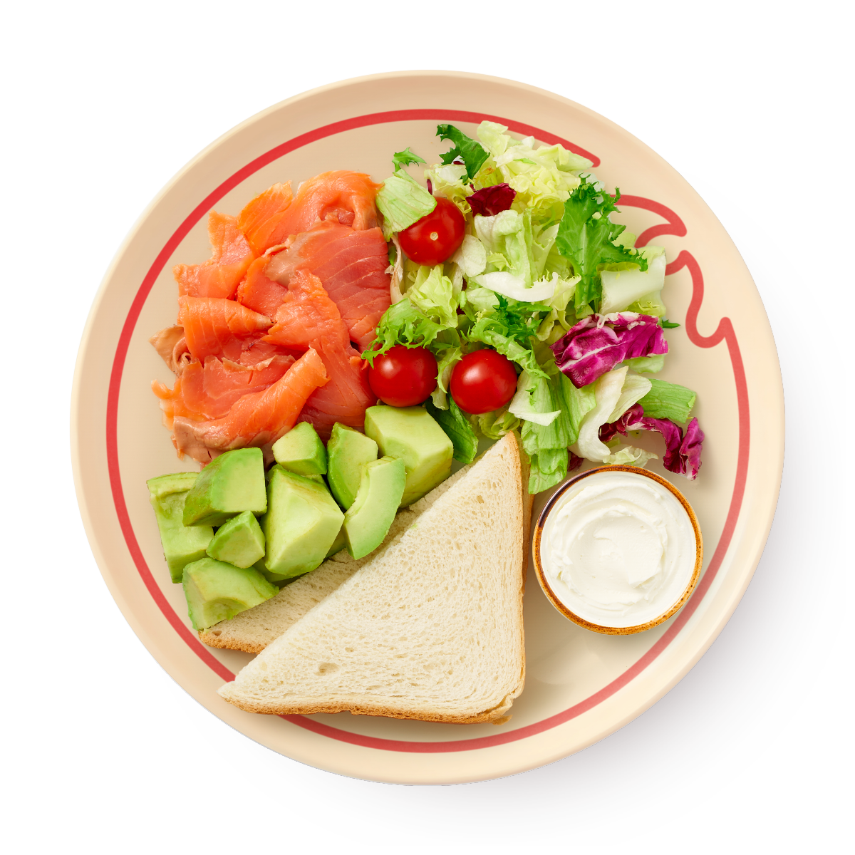 Завтрак "Есть Горячее", с красной рыбой, авокадо и хлебом, 260 г