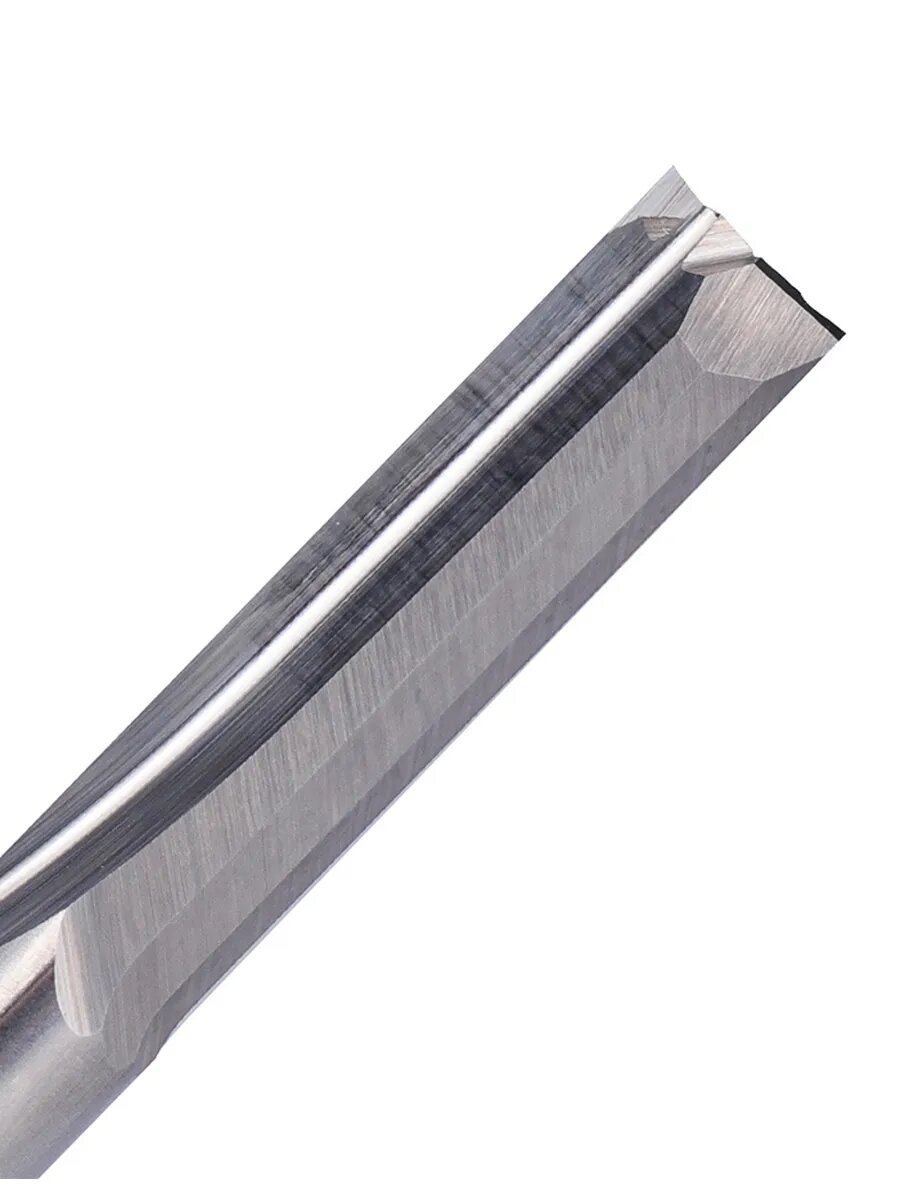 Фреза XCAN прямая, двухзаходная, для дерева 3,175 × 12 × 38 мм, серебристая