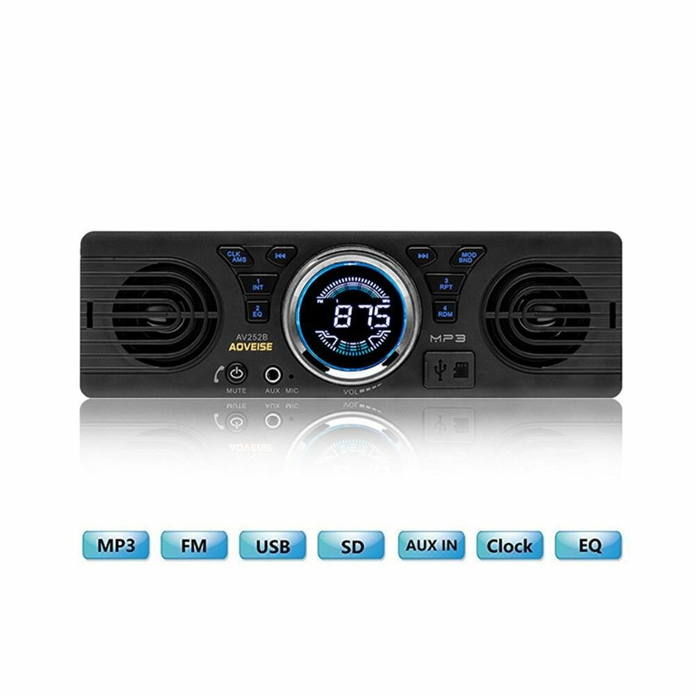Автомобильный стерео радио MP3-плеер на один Din FM/USB/TF/AUX-In HIFI 2 динамика