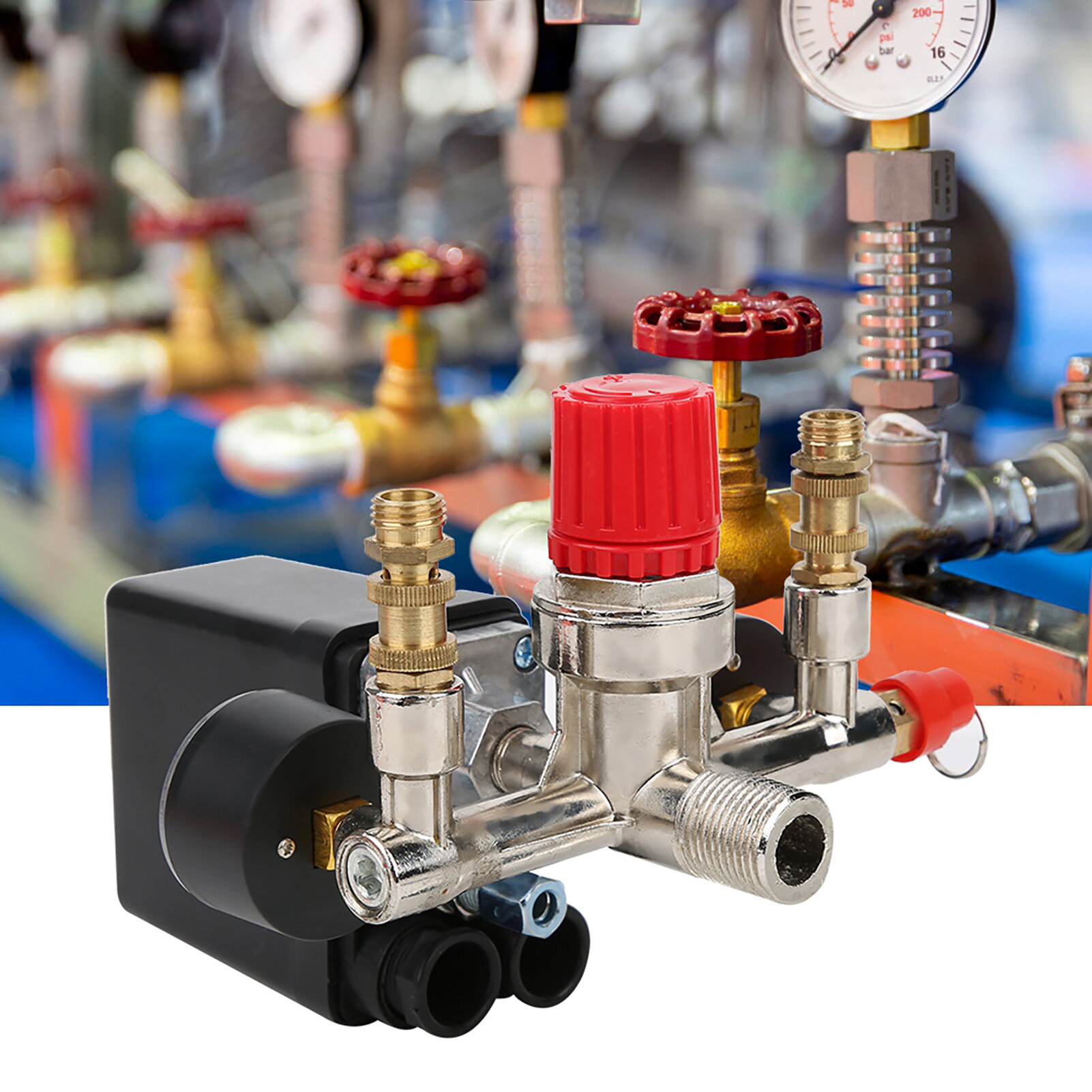 Переключатель воздушного компрессора, аксессуары для насоса, регулятор давления в сборе для кронштейна Bama