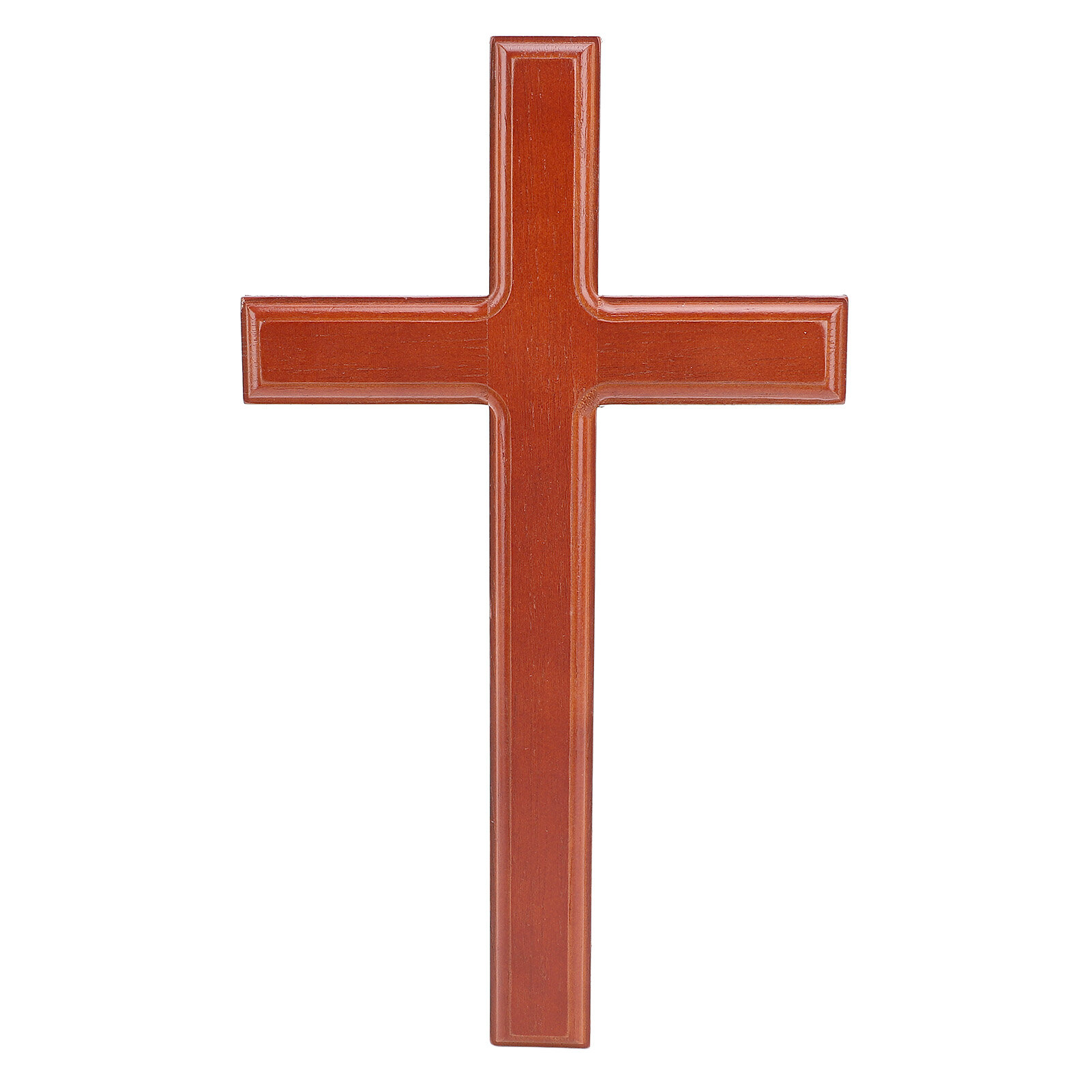 Деревянный распятый настенный декор 30 см простые плавно полированные деревянные стены висят распятие красное