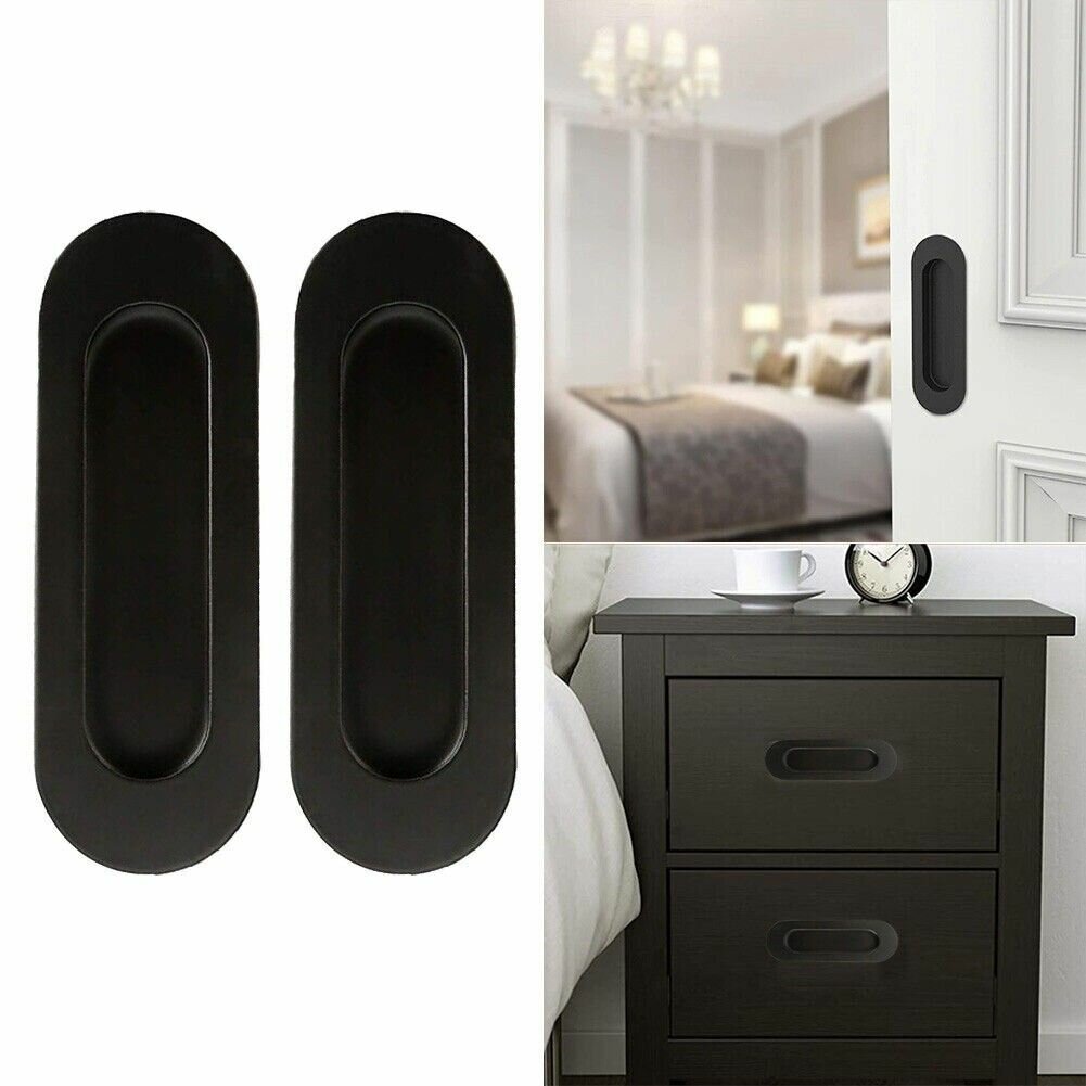 2 шт. утопленных карманных дверных ручек, шурупы для раздвижных дверей