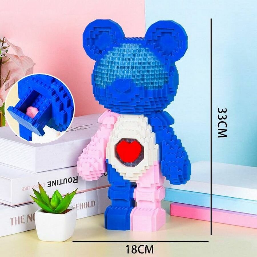 Конструктор "Мишка-Космос" XINZ, 3D, светящийся элемент, для детей от 8 лет