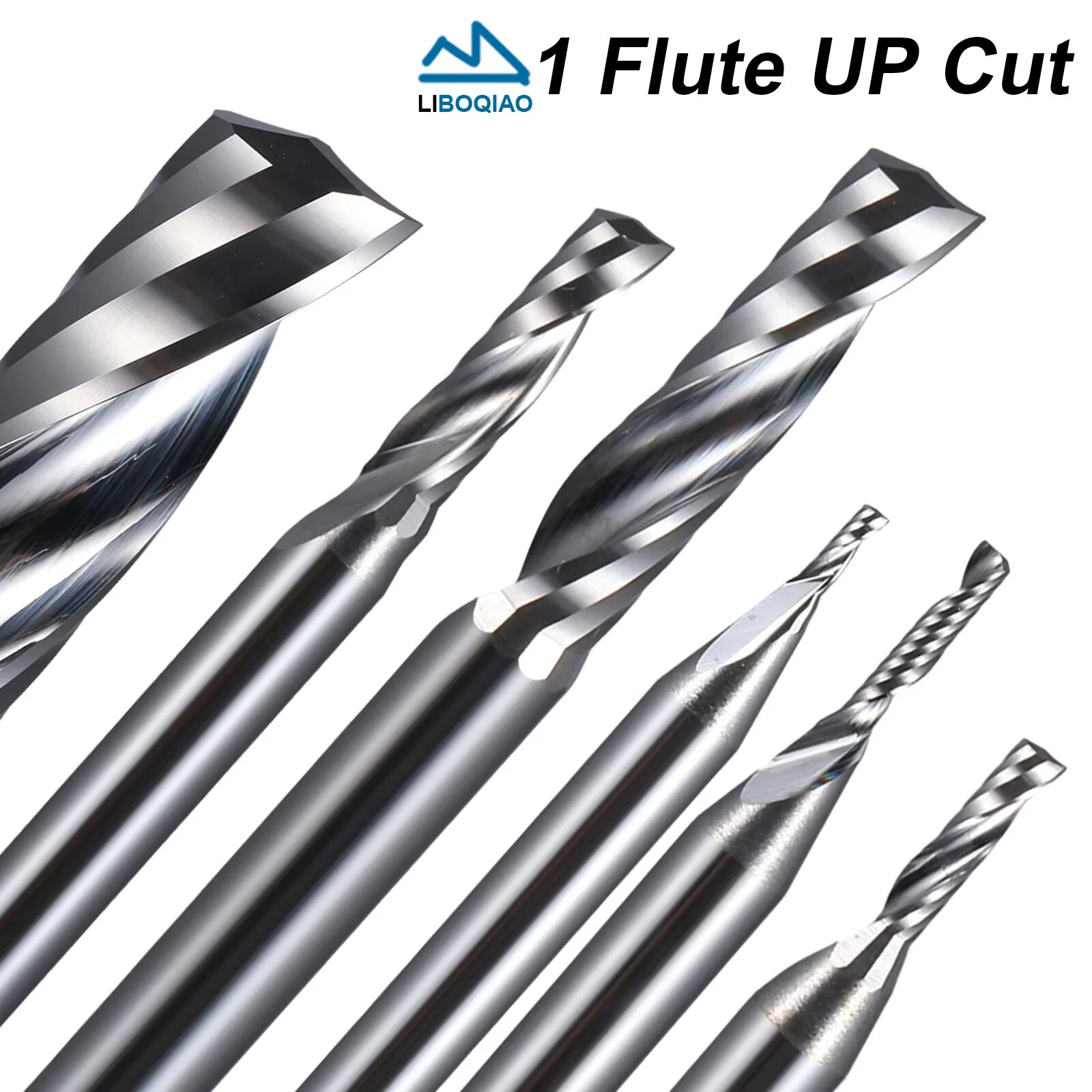 Фрезы LIBOQIAO из вольфрамовой стали, 5 шт, диаметры 3,175-12 мм 3.175x3.175x8x38L