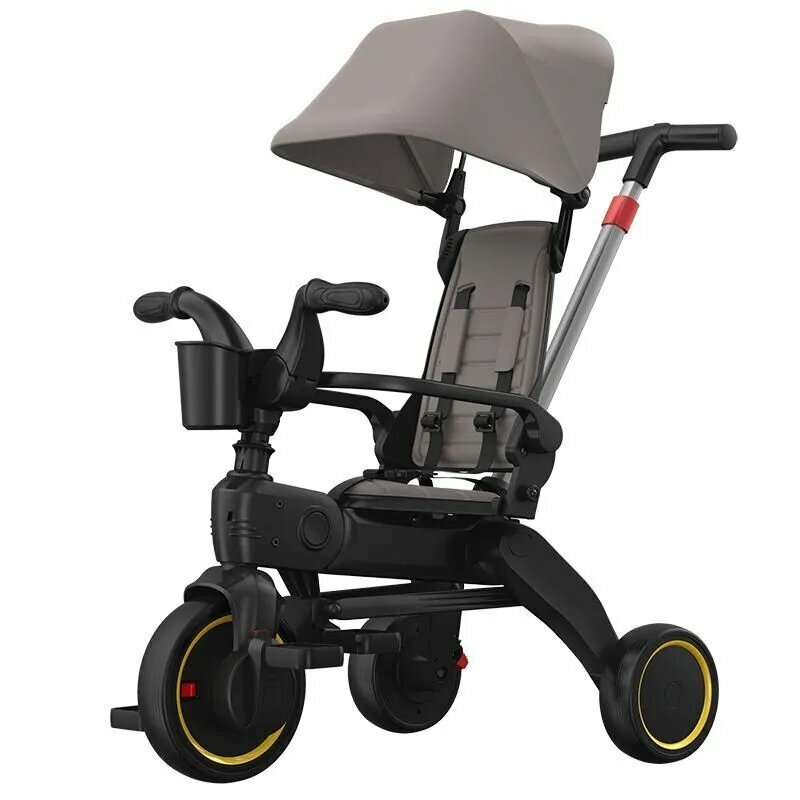 Велосипед детский Doona Liki Trike, трёхколёсный, складывающийся, серый, для детей от 1 года