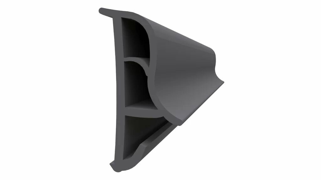 Уплотнитель контурный для межкомнатных дверей Deventer, ТЭП, платина, 300 м