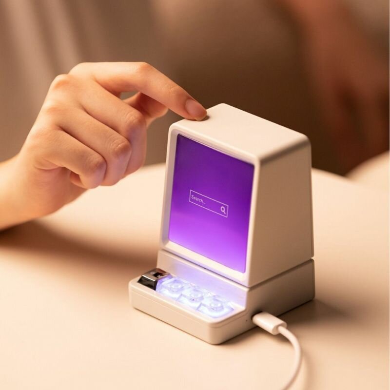 Беспроводная колонка в форме компьютера (ретро стиль)