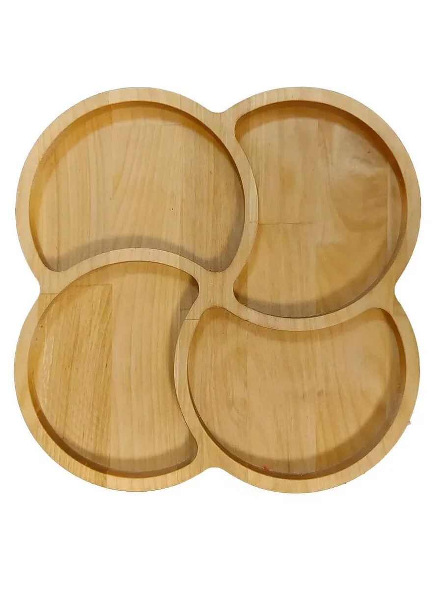 Менажница GUTER BAUM "Кварта", деревянная, фигурная, 25 см х 25 см